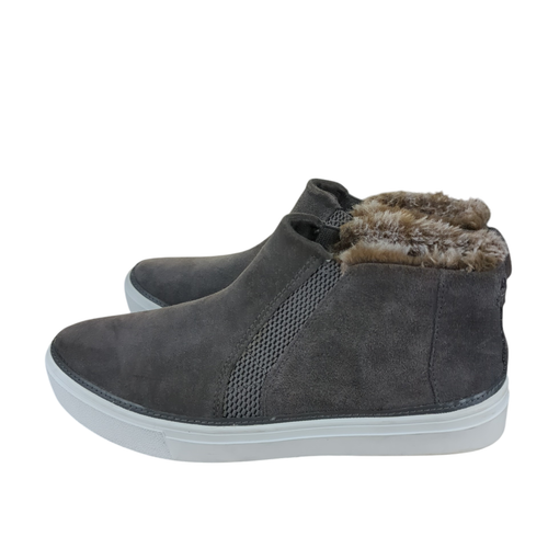 TOMS Bryce Grey Suede Slip On Faux Fur Lined Sneaker Women's Size 9 Low ...