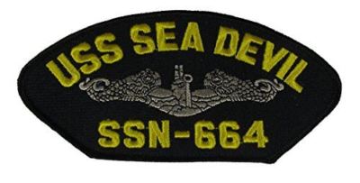 USN NAVY USS SEA DEVIL SSN-664 SILVER DOLPHIN PATCH STURGEON CLASS ...