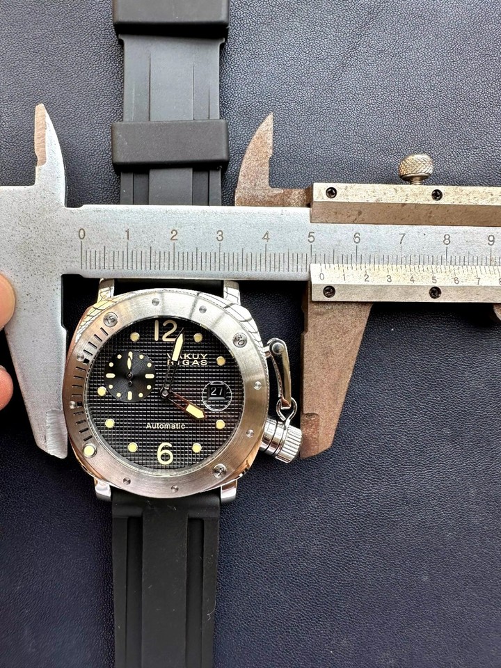 Black 44mm seagull ST25 movement military luxury hombre analog date ...