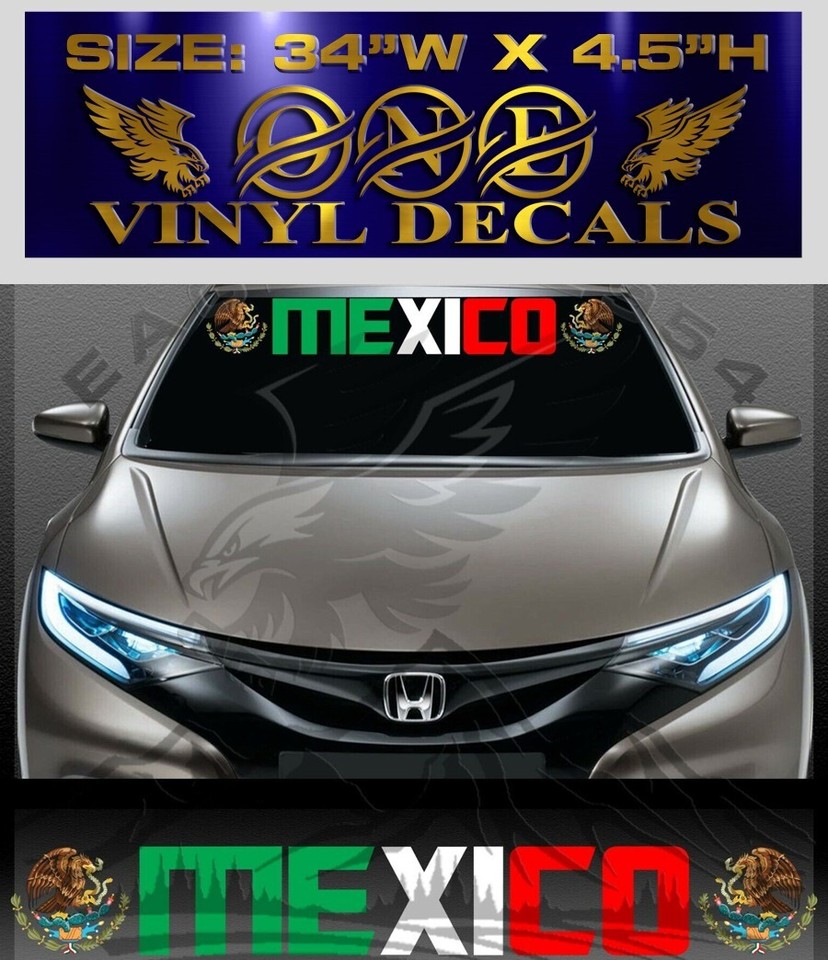 (1x) Mexico Mexican Flag Decal Sticker With Coat Of Arms #ME112 | eBay