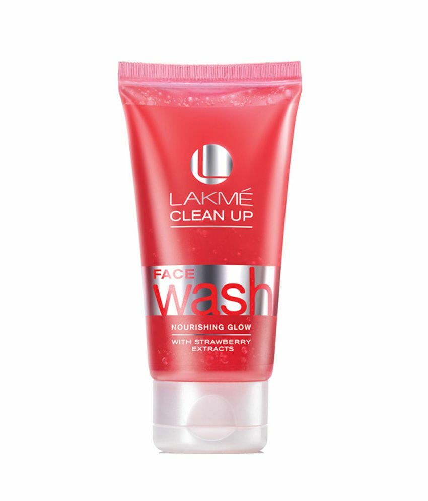 Lakme Clean Up Nourishing Glow Face Wash | With Strawberry Extract ...