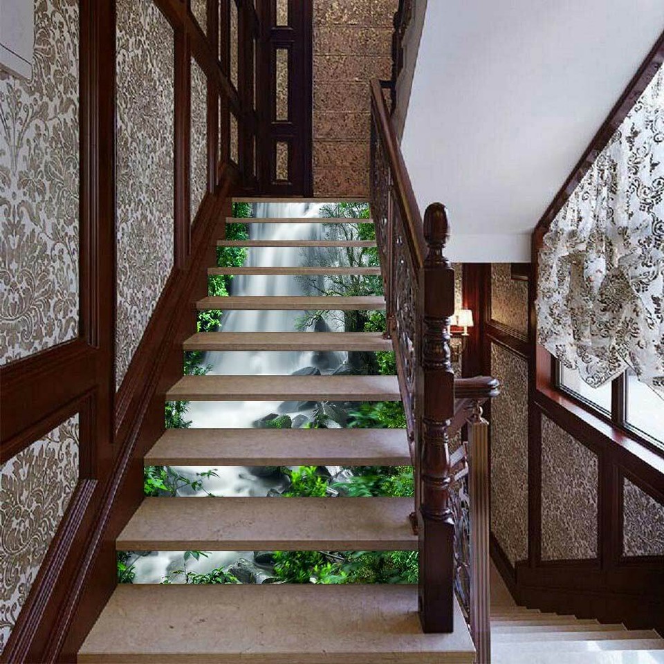 13pcs 3D Stair Riser Staircase Sticker Vinyl Photo Mural Decal Scenery ...