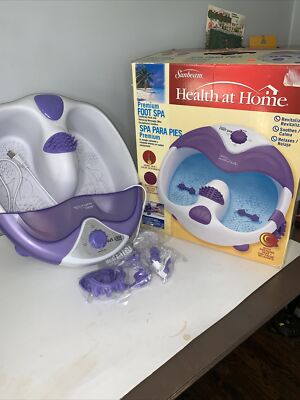 Sunbeam Health at Home Premium Foot Spa With Heat Massage Soothing | eBay