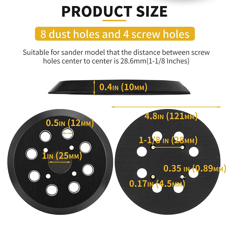 2Pcs 5" Hook&Loop Sanding Sander Pads for Ryobi RS290 RS240 RS280 RS241 ...