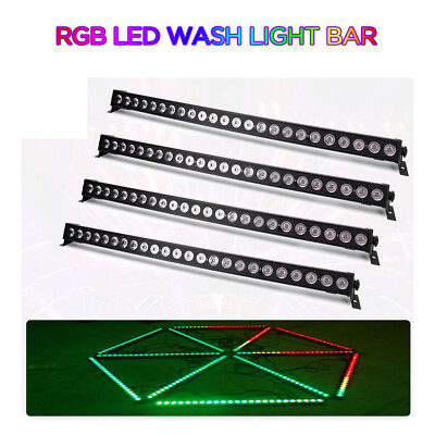 RGB Wall Wash Light Bar 24LED DMX Stage DJ Beam Lighting Disco Party ...