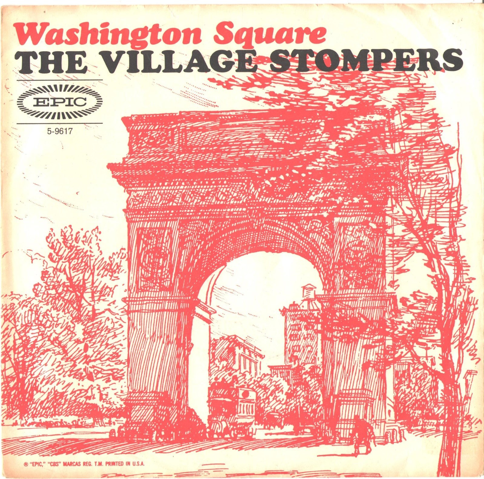 VILLAGE STOMPERS--PICTURE SLEEVE + 45---(WASHINGTON SQUARE)--PS--PIC ...