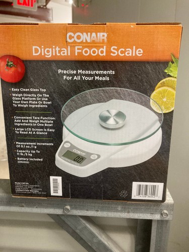 Conair, digital food scale, capacity 11 lb / 5 Kg, w/battery, accept ...