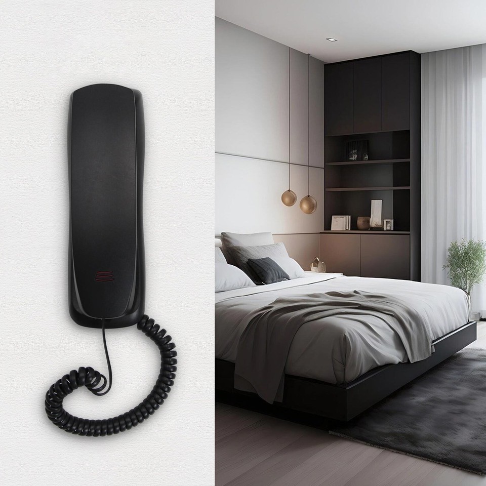 Telephone Desktop Corded Landline Mini Phone For Hotel Office Home Wall ...