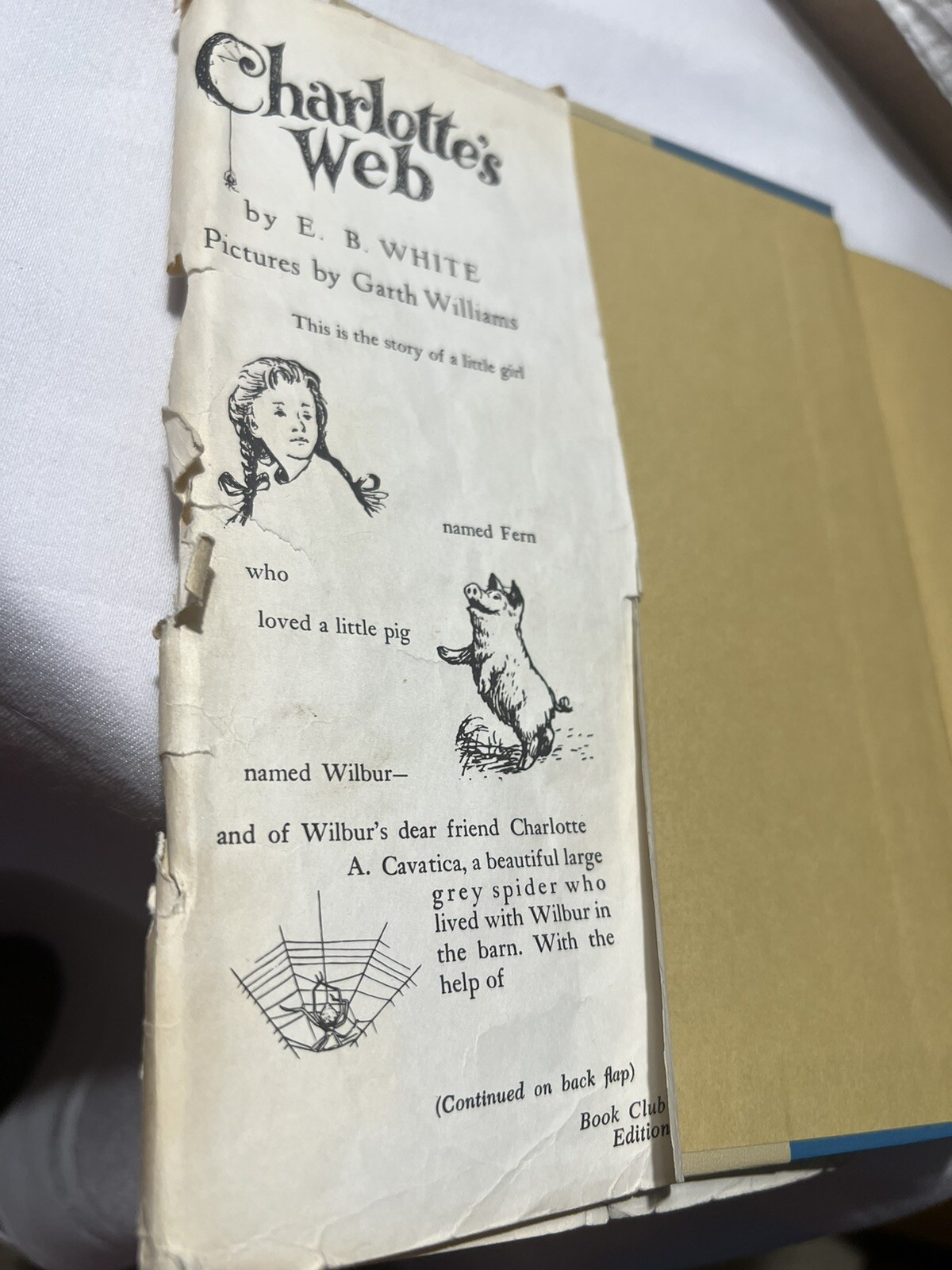 E. B. White - CHARLOTTE’S WEB - 1952 Junior Deluxe Book Club Edition ...
