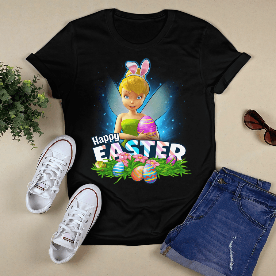 Happy Easter Tinker Bell Easter Egg 2025 Easter Day Gift Tshirt Women ...