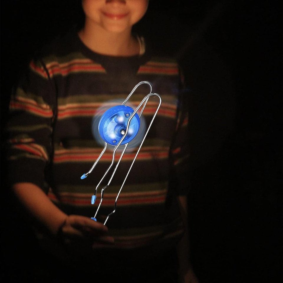 3PCS Retro Magic Rail Twirler - Light up Magnetic Gyro Wheel for Kids ...