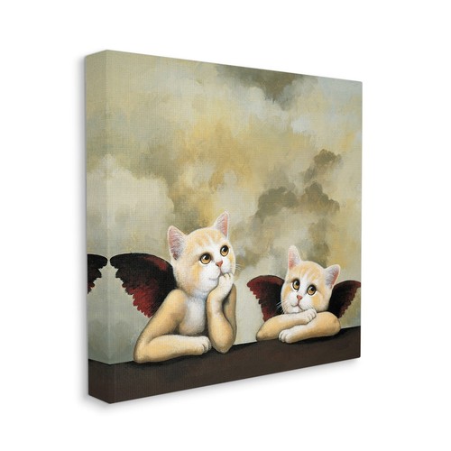 Stupell Kitten Cherub Angels Classic Painting Parody Canvas | eBay
