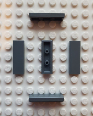 4x Lego Fliese 1x3 - dark bluish gray (dunkelgrau) - 4568734 - 63864 ...