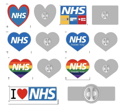 NHS STAFF ENAMEL PIN BADGE - Rainbow, LGBT, Thank you, Nurse, Doctor ...