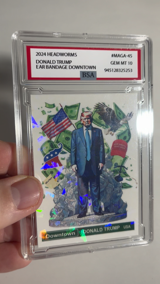 Trump MAGA DOWNTOWN custom card - Assassination Attempt Ear Bandage ...