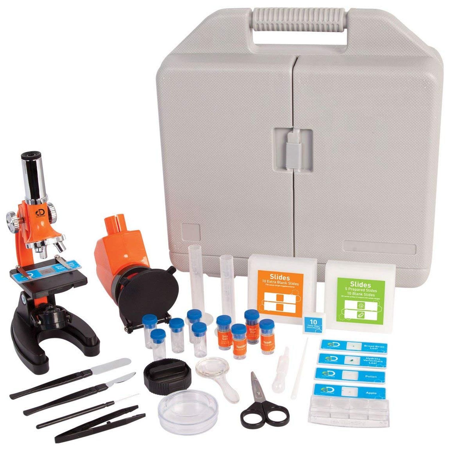 Discovery Kids 900X Microscope 45 Pc Set With Carrying Case, Science ...