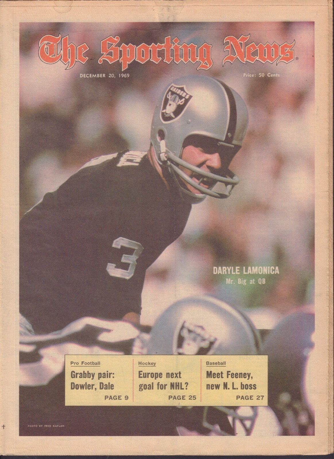 The Sporting News Magazine December 20 1969 Daryle Lamonica 091117jhsn2 ...