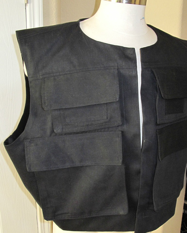 Star Wars Han Solo ANH or ROTJ black novelty cotton costume vest ...
