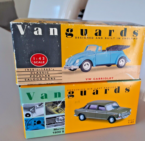 2 Empty Lledo Vanguards Boxes Enfield VA2001 Beetle VA08900 Morris 1800 ...
