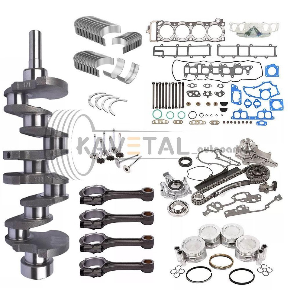 Engine Rebuild Crankshaft Rods Piston Timing Kit for Toyota 22R 22RE ...