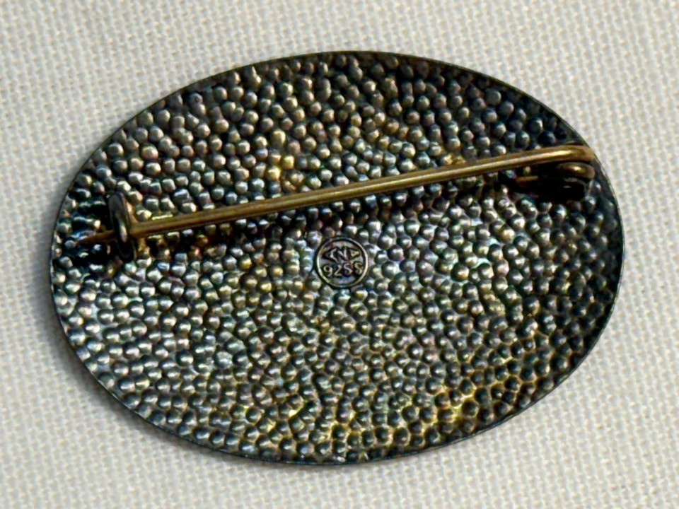 Arne Nordlie enamel Brooch Sterling Silver (925S) Hand Painted ...