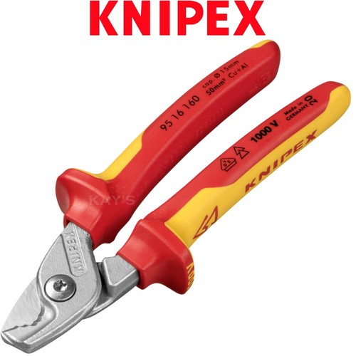 Knipex VDE Cable Cutters 160mm Stepcut Insulated Wire Shears Pliers 95 ...