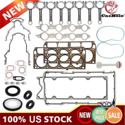 Engine Rebuild Kit Gasket Set + Con Rods For GM 5.3L 6.0L 6.2L LS LS2 ...