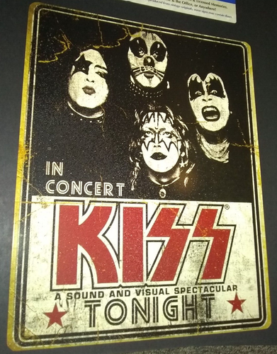 KISS “In Concert Tonight” Reproduction Tin Metal Sign Man Cave Garage ...