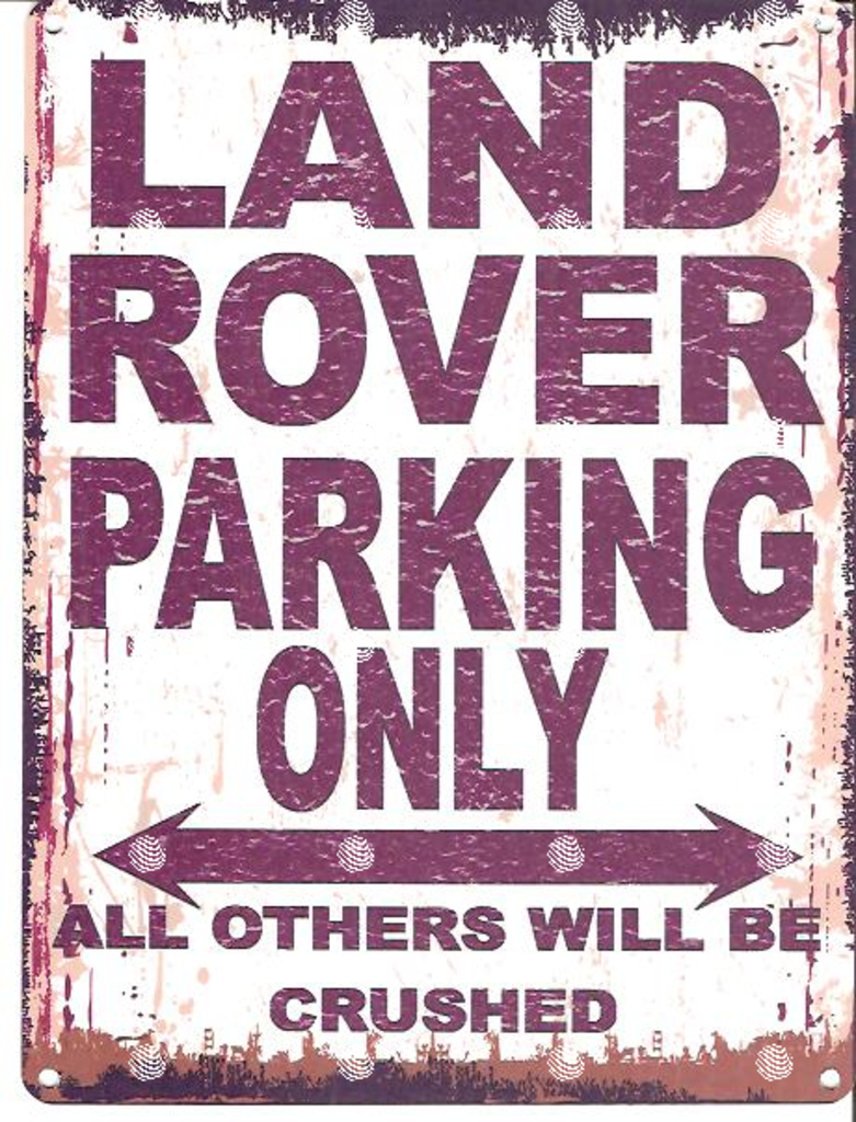 LAND ROVER METAL PARKING SIGN RETRO VINTAGE STYLE car shed garage ...