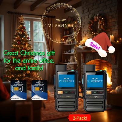 2-Pack! ViperNet® G0-Plus Micro 4G LTE Long Range Walkie Talkies - GPS ...
