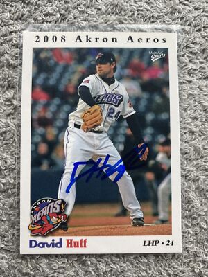 2009 Unique David Huff 2008 Akron Aeros Autographed Signed | eBay