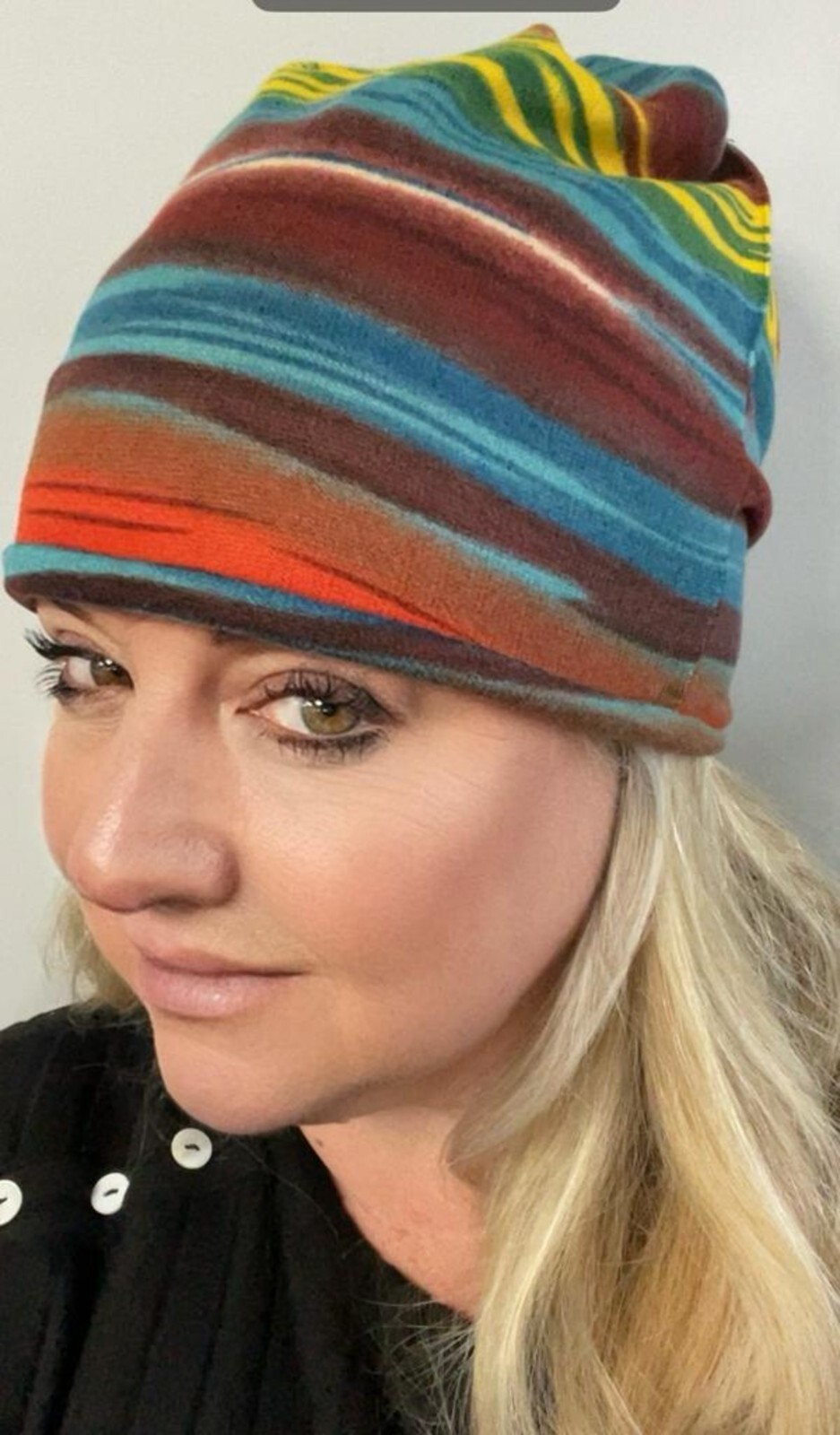 Beanie Hat Headwear Stripe Cap Stretch Super Soft Cotton Feel Hat | eBay UK