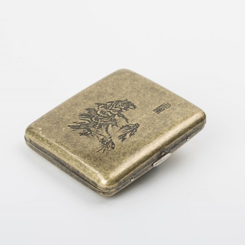 Vintage Metal Cigarette Case Box Tobacco Holder for 20pcs King ...