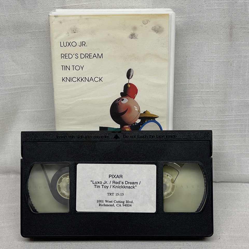 Pixar Shorts VHS Tape - Luxo Jr, Red's Dream, Tin Toy, Knickknack | eBay