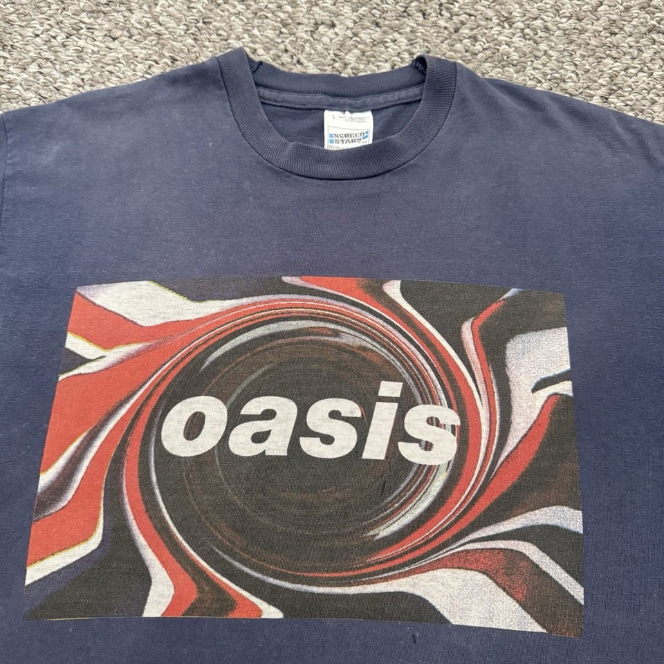 Vintage 1994 Oasis Union Jack Tshirt RARE 90’s Britpop Indie Band Shirt ...