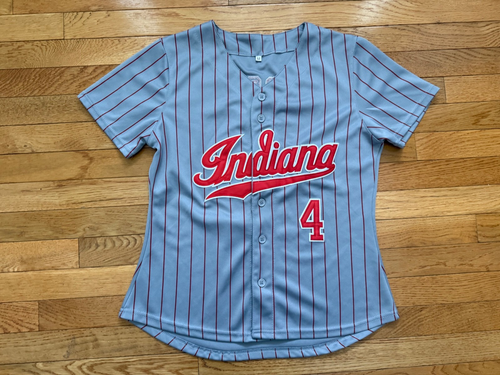 Hunter Jessee #4 Indiana Hoosiers Baseball Jersey Women’s Sz M Gray ...