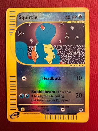 SQUIRTLE 132/165 Expedition REVERSE HOLO RH E-Series Pokemon TCG card ...