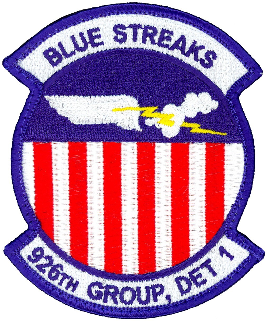 USAF 926th GROUP DETACHMENT 1 - BLUE STREAKS - PATCH | eBay