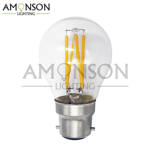 Amonson Lighting NEW B22 Bayonet Cap 240V 4W 45mm Globe LED Filament ...