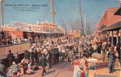 BUENOS AIRES ARGENTINA SHIP PORT HARBOUR POSTCARD (c. 1910) | eBay
