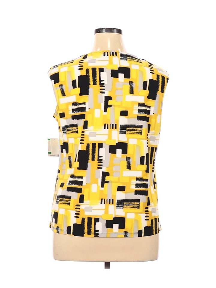 NWT Kasper Women Yellow Sleeveless Top L | eBay