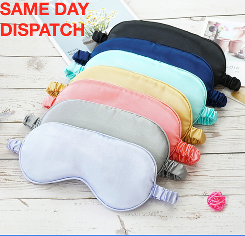 Luxury Pure Organic Satin Silk Eye Mask Soft Relax Travel Sleep ...