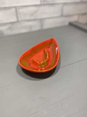 Vintage DeForest California pottery 1968 Orange Ashtray. | eBay