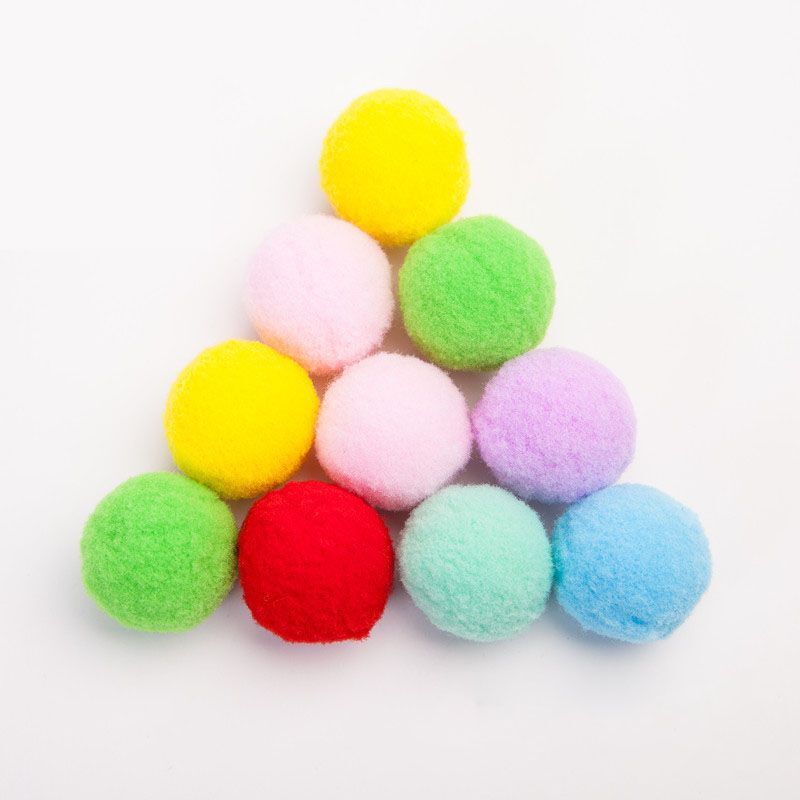 Fluffy Big Balls Pompoms - Color Mixed 40MM Soft Pompom Toys Decoration ...