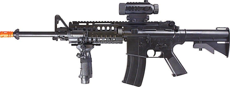 Firepower F4-D M4 AEG Electric Airsoft Assault Rifle - Black (160937 ...