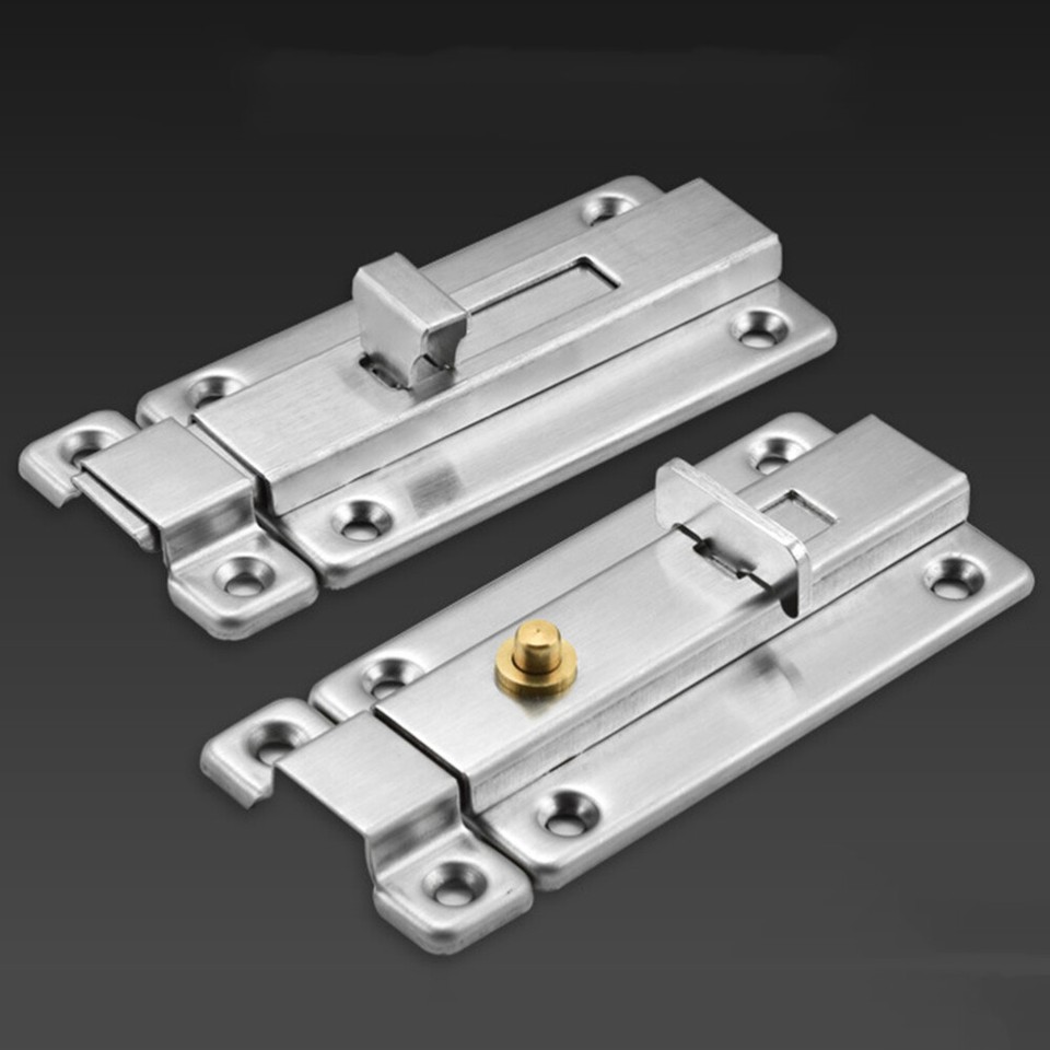 4 Inch Spring Door Bolts Latch Simple and Convenient Latched Stainless ...
