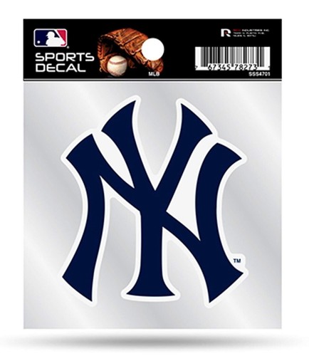New York Yankees 4x4 Decal with Clear Backing Flat Vinyl Auto Home ...