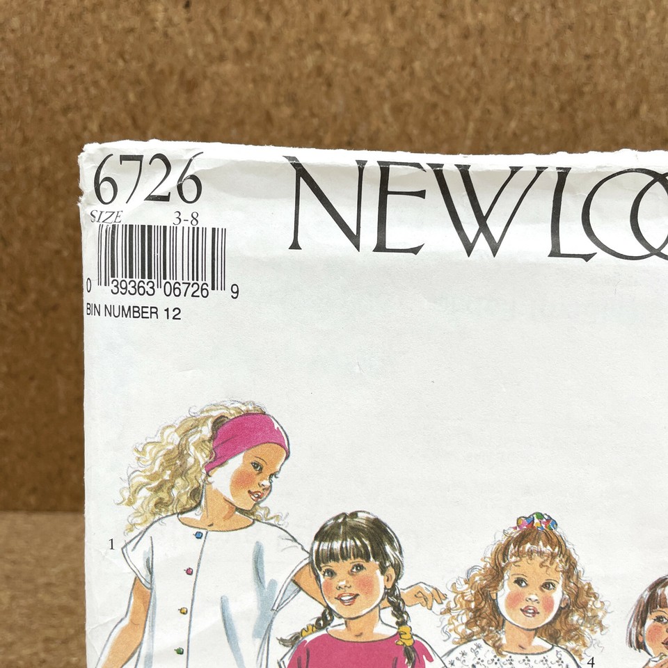 New Look 6726 Shorts Pants and Shirt Top Loose Girls Size 3 8 Sewing ...