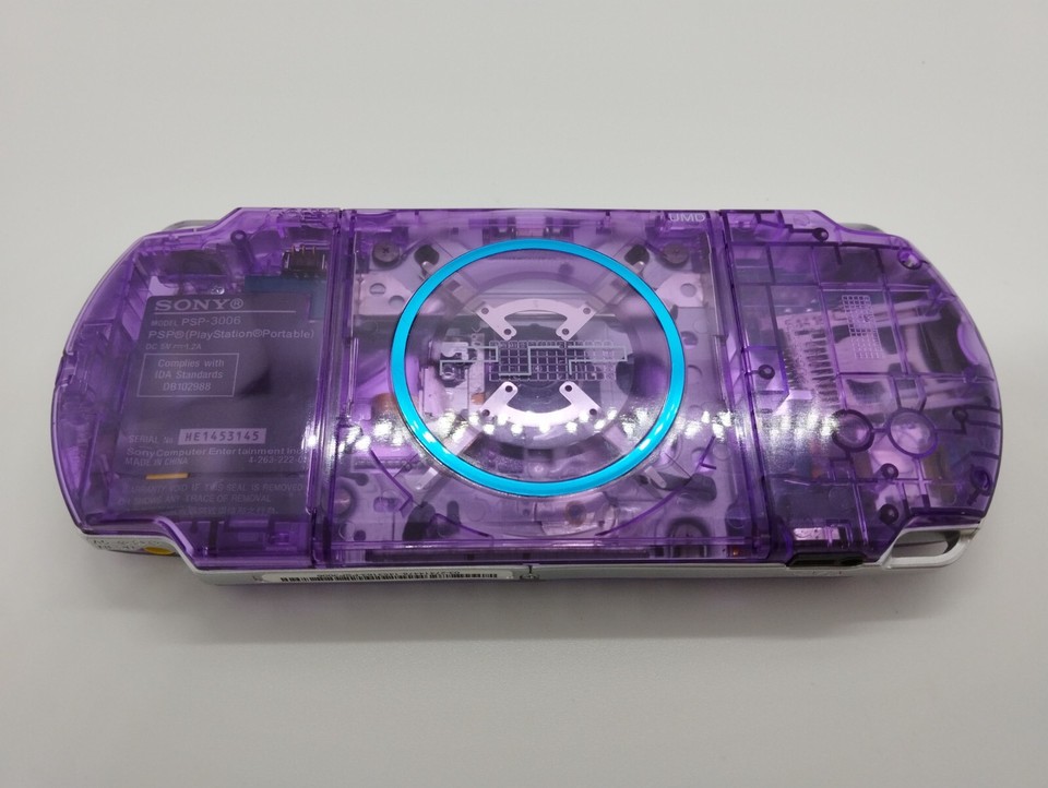 Sony PSP-3000 Playstation Portable Handheld Console Clear Purple Shell ...
