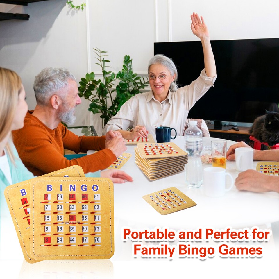 Quick-Clear Reusable Shutter Slide Bingo Cards. Fingertip Sliding Bingo ...